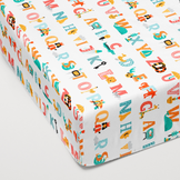 Alphabet Crib, Cot & Cot Bed Fitted Sheets You'll Love! Organic Cotton ...